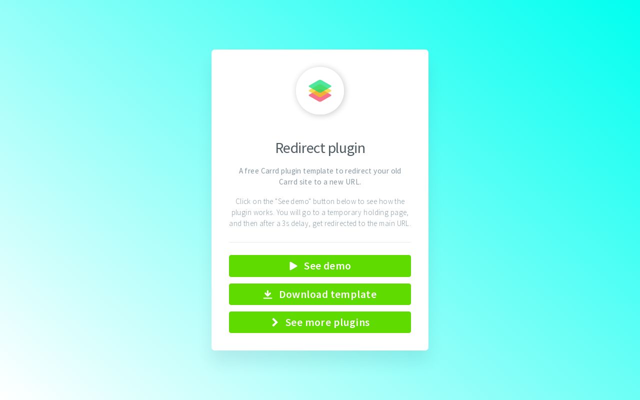 Redirect Carrd plugin template